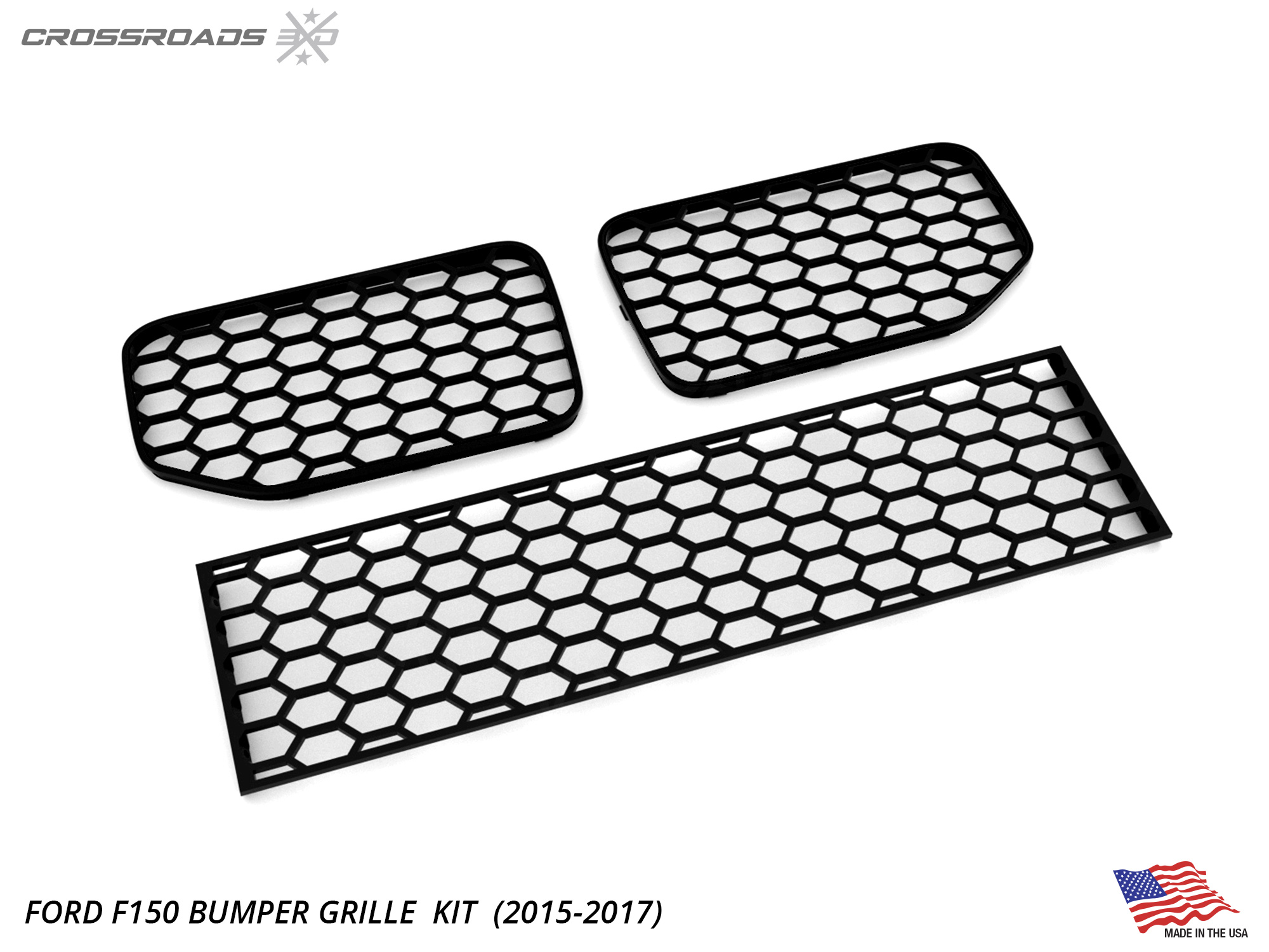 Bumper Grille Kit for Ford F-150 - Stock Bumper 2015, 2016, 2017 ...