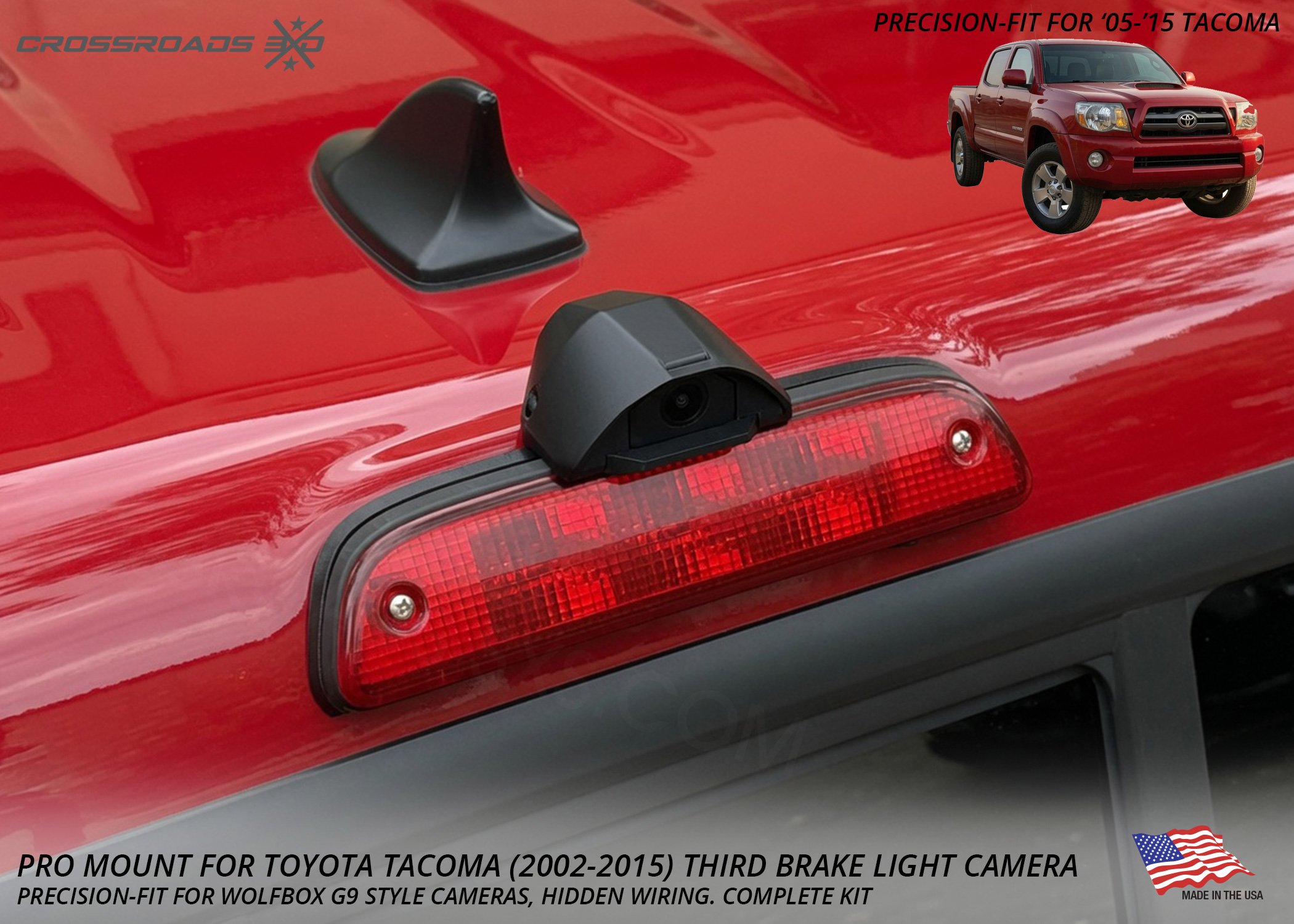 Toyota Tacoma 2005-2015 Wolfbox G900 G930 Third Brake Light Camera ...
